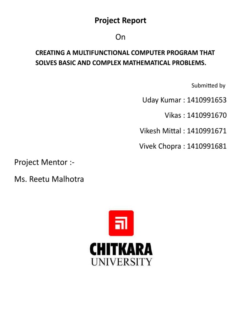 Calculator Project Report | PDF | Net Beans | Applications & Software