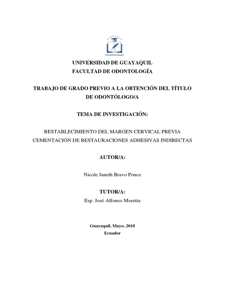 Restablecimiento de Margen Cervical en Odontología | PDF | Esmalte de ...