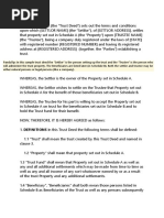 SAMPLE FAMILY TRUST DEED-1 | PDF | Trustee | Legal Liability