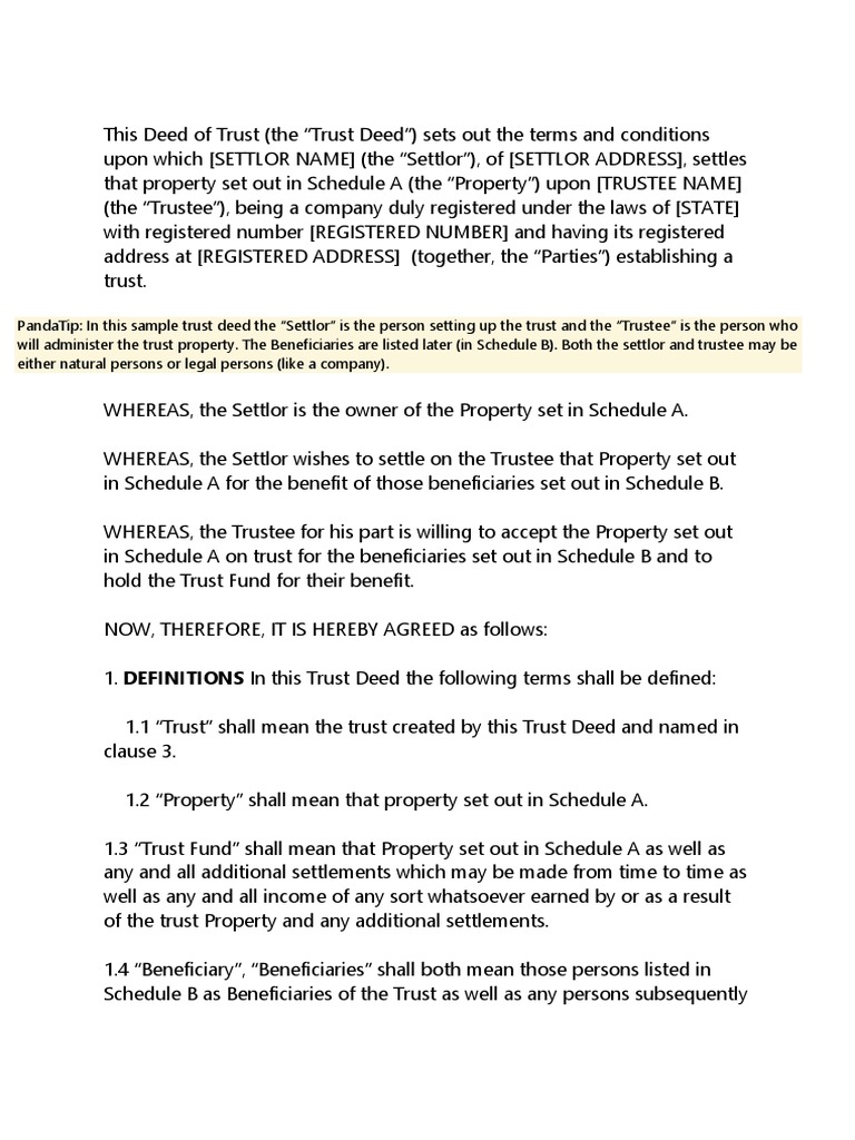 This Deed of Trust | Download Free PDF | Deed Of Trust (Real Estate ...