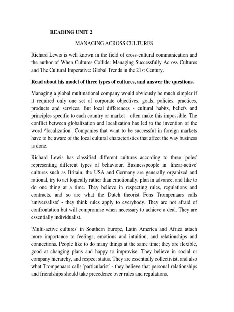 Reading Unit 2 | PDF | Reason | Intuition