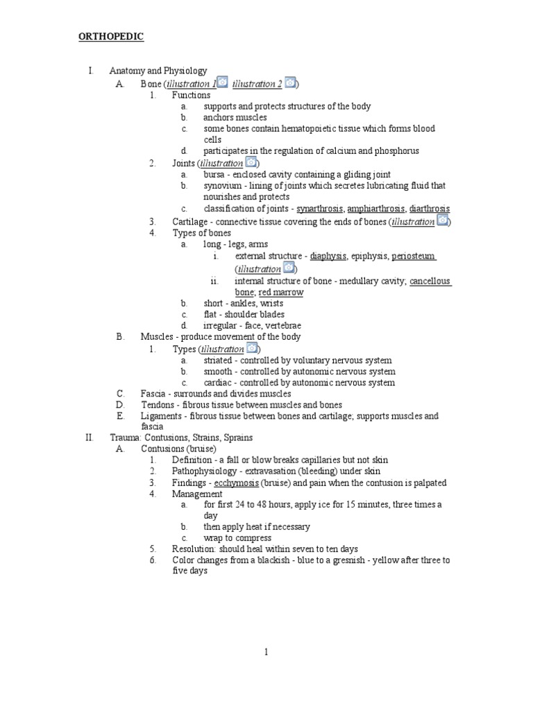 Orthopedic Handout Pdf Osteoarthritis Systemic Lupus Erythematosus