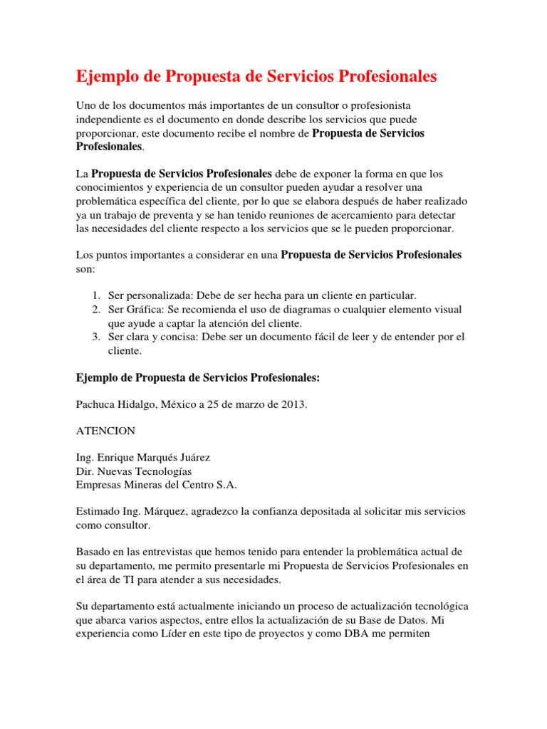 Ejemplos De Propuestas De Servicios Las 10 Mejores Plantillas De
