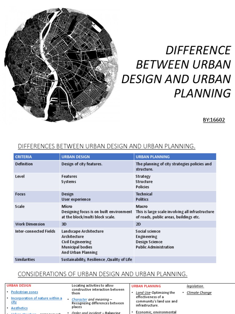 Difference Between Urban Design and Urban Planning | PDF | Urban ...