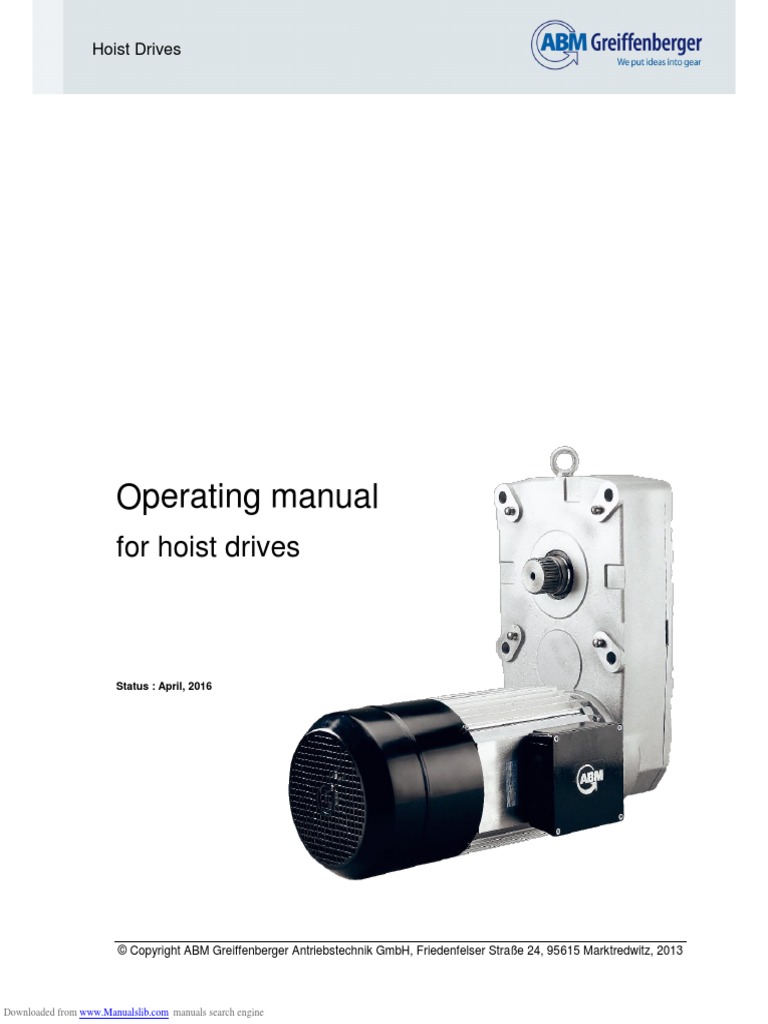 Abm Hoist PDF | PDF | Electric Motor | Rectifier