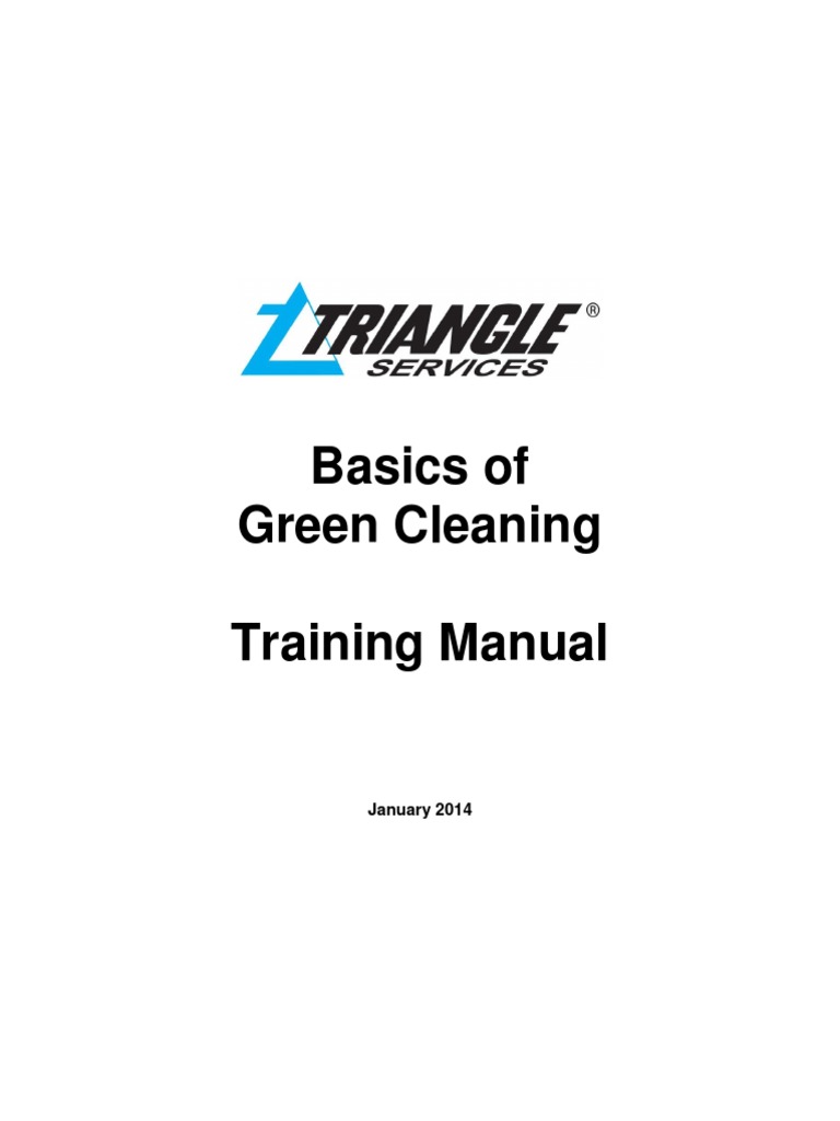Green Cleaning Training Manual.pdf | Hand Washing | Vacuum Cleaner