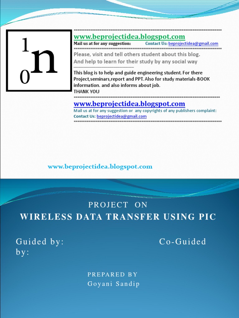 Wireless Data Transfer Using Pic | PDF | Central Processing Unit ...