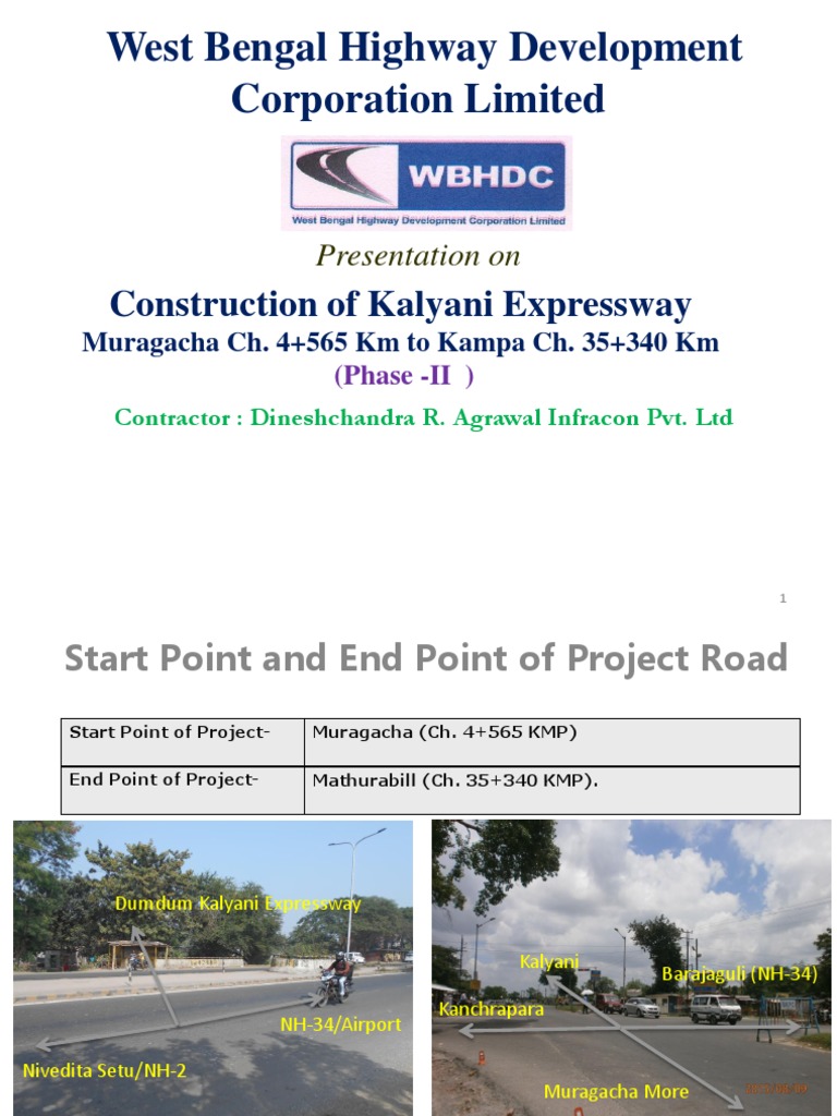 Construction of the Kalyani Expressway: Phase II Project from Muragacha ...