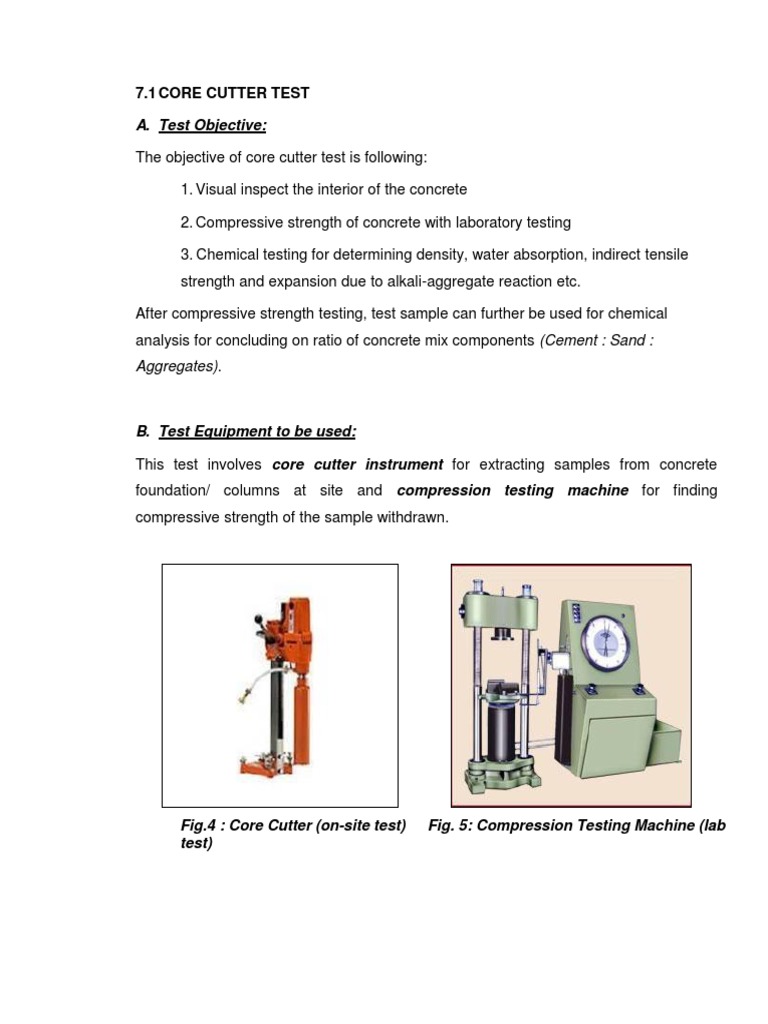 Core Cutter Test | PDF | Concrete | Building Materials