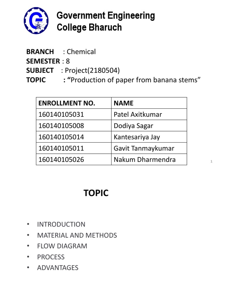 Project PPT Sem 8 | PDF | Pulp (Paper) | Paper