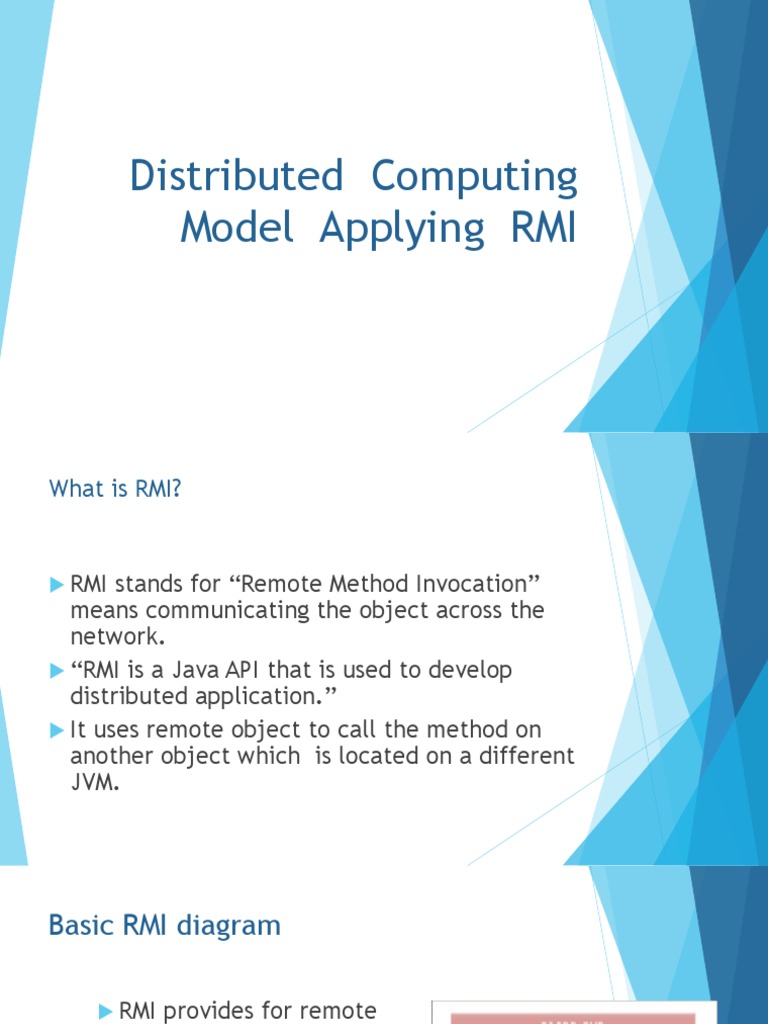 RMI | PDF | Distributed Computing Architecture | Information Technology