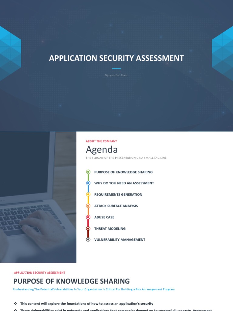 APPLICATION SECURITY ASSESSMENT - Draft - Ver01 | PDF | Vulnerability ...