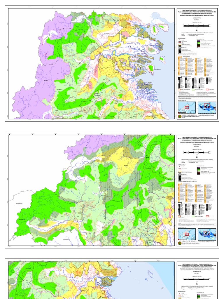 Lam. Peta Hutan Kaltim - 2014 | PDF