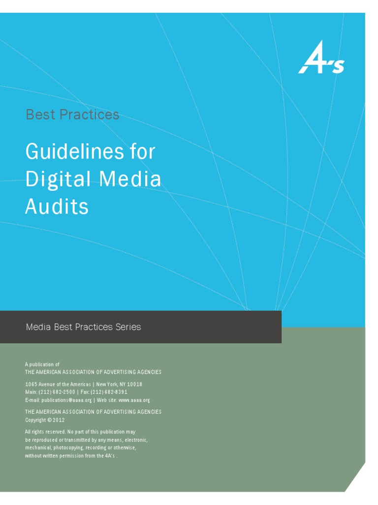 4A's-Guidelines For Digital Media Audits | PDF | Advertising | Marketing