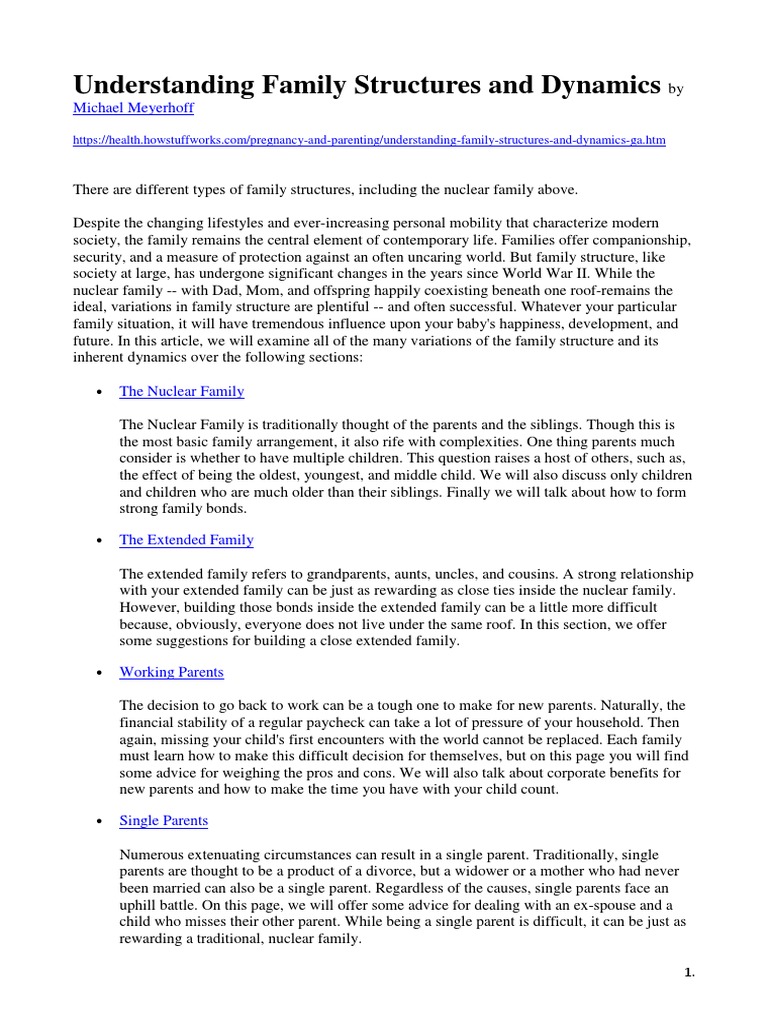 6.1 Understanding Family Structures and Dynamics by Michael Meyerhoff ...