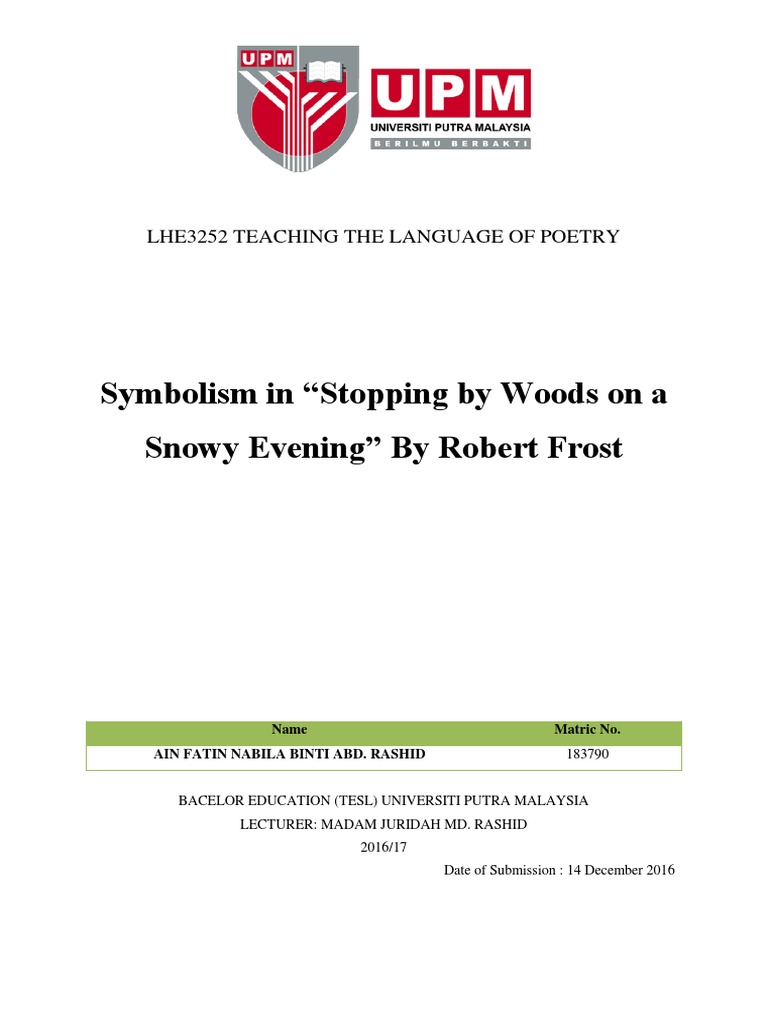 Lesson Plan: Frost's Poem Analysis | PDF | Poetry | Teachers
