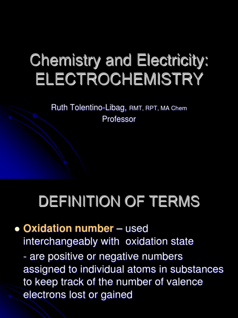 Electrochemistry Chemistry and Electricity | PDF | Redox | Electrochemistry