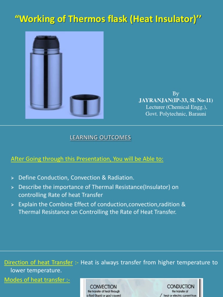 Thermos Flask Heat Transfer Explained | PDF | Heat Transfer | Thermal ...