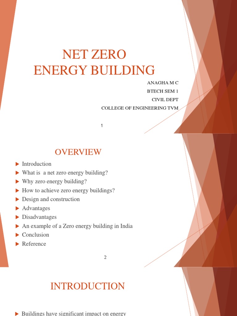 Net Zero Energy Buildings: Design, Benefits and Example | PDF ...