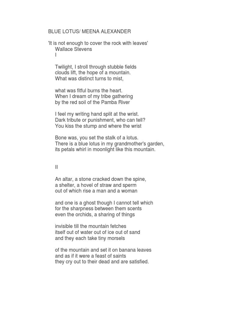 Blue Lotus | PDF | Poetry