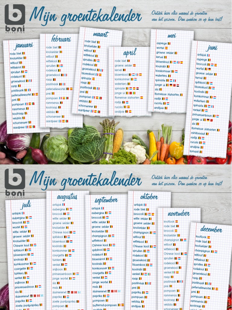 Groentenkalender - Colruyt | PDF