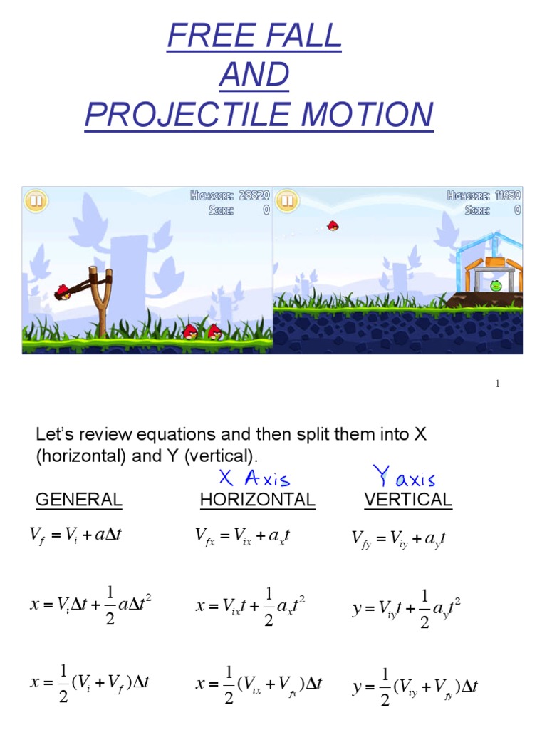 Free Fall and Projectile Motion Notes PDF-rx2cnz | PDF | Weight | Mass