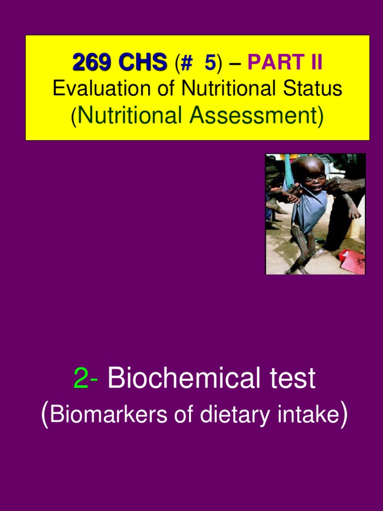 Biochemical Tests Dietary Intake | PDF | Nutrients | Anemia
