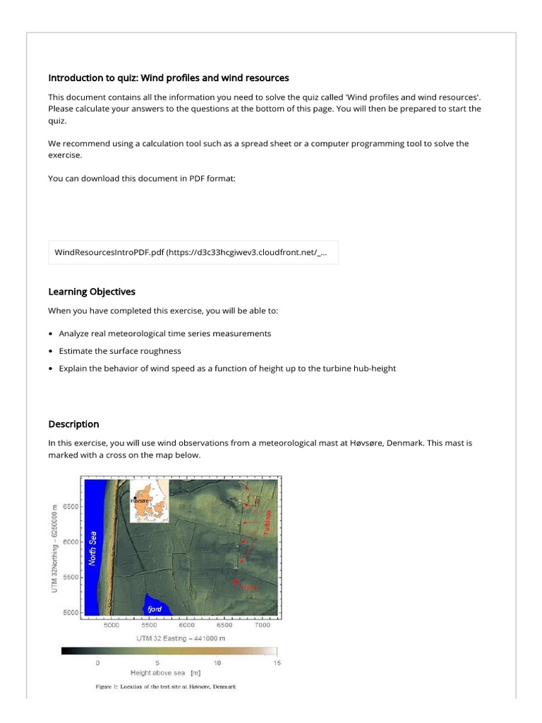 Wind Profiles and Resources Quiz Guide | PDF | Surface Roughness | Wound