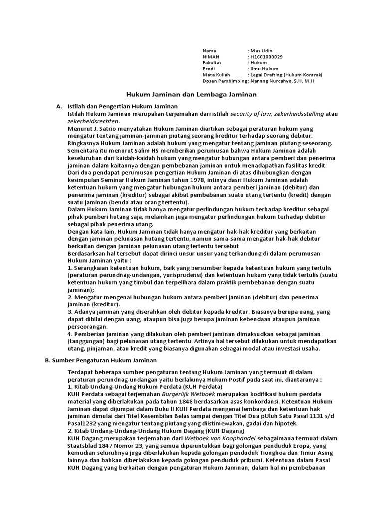 Hukum Jaminan | PDF