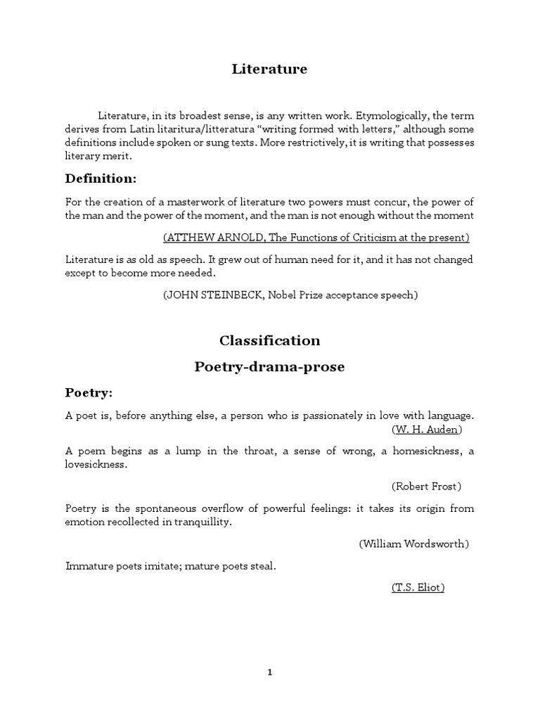 Introduction To English Literature | PDF | Sonnets | Poetry