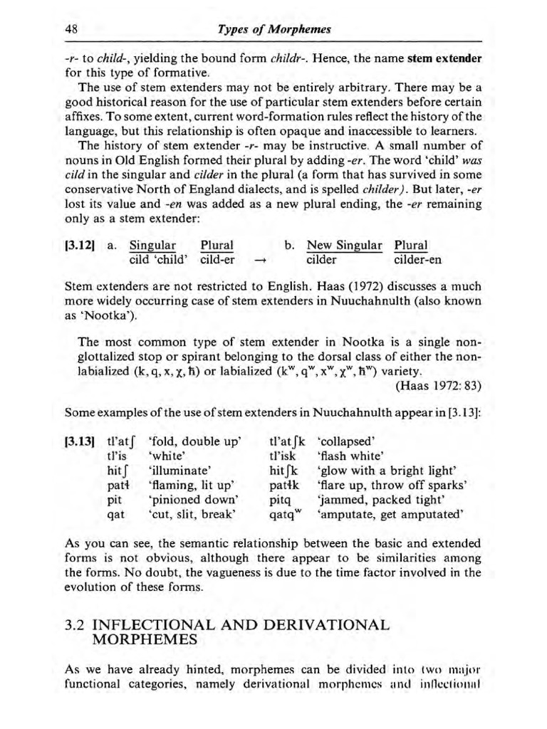Lesson 3. Types of Morphemes (Continuation) | PDF