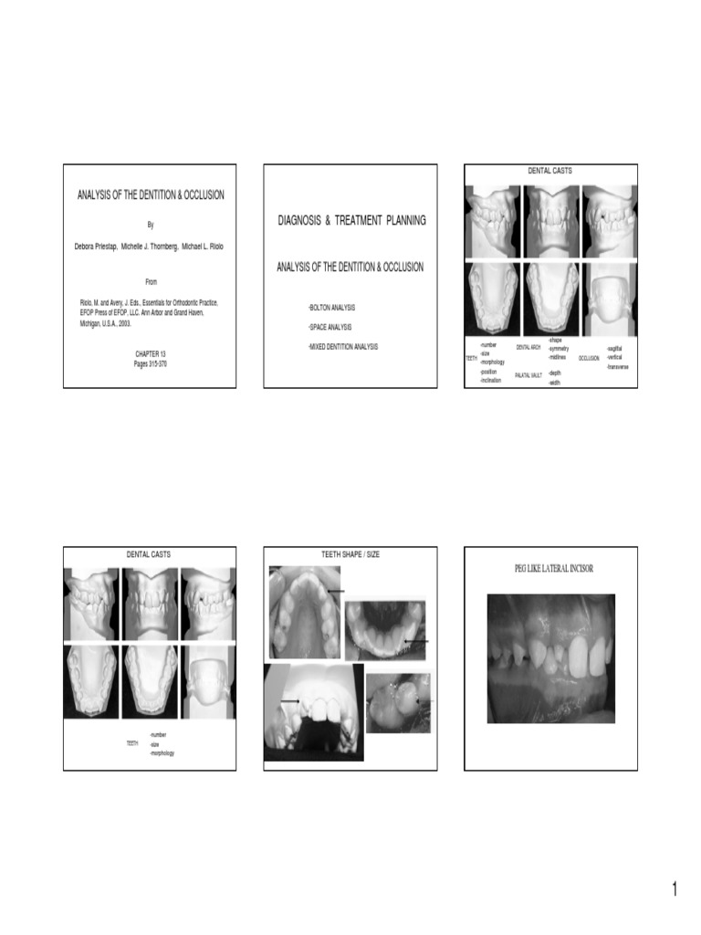 Analysis of Dentition & Occlusion - BW PDF | PDF | Face | Human Head ...