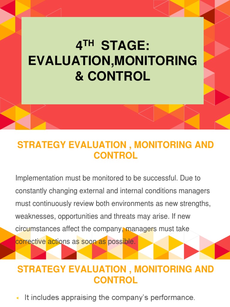 SMP - Evaluation - Monitoring.Control | PDF | Strategic Management | Performance Indicator