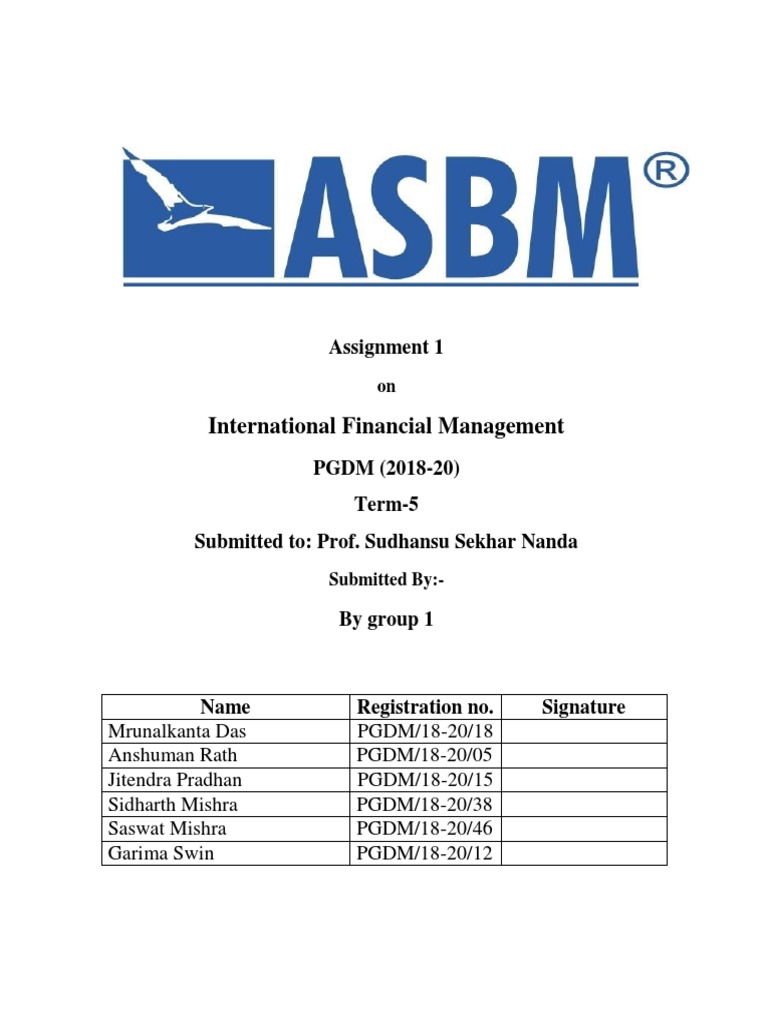 IFM Assignment (1) 1 | PDF | Foreign Direct Investment | Economy Of India