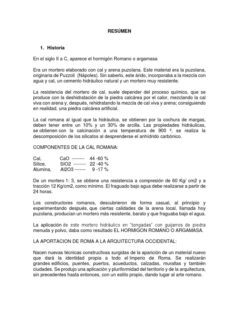 ARGAMASA | PDF | Mortero (Albañilería) | Hormigón