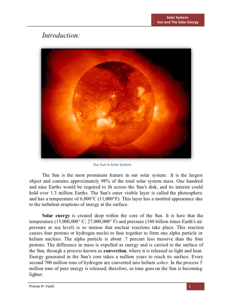 Solar System EVS Project | PDF | Carbon | Earth