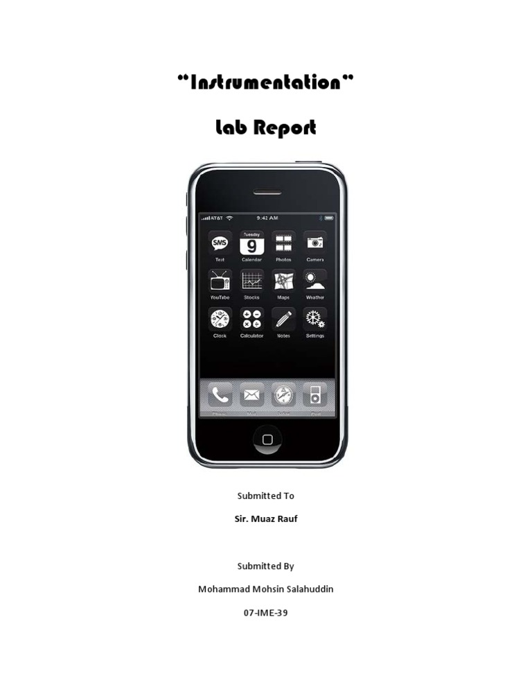 "Instrumentation" Lab Report: Submitted To | PDF