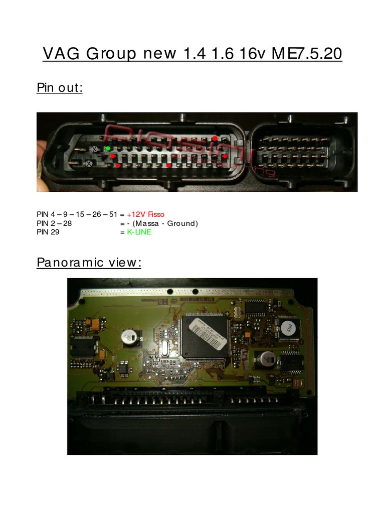 Pin Out Fiat - ME7 5 20 PDF | PDF