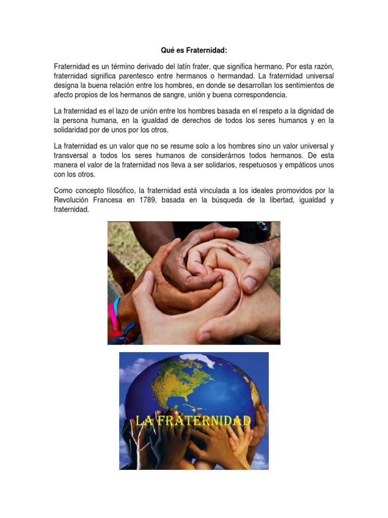 Qué Es Fraternidad | PDF
