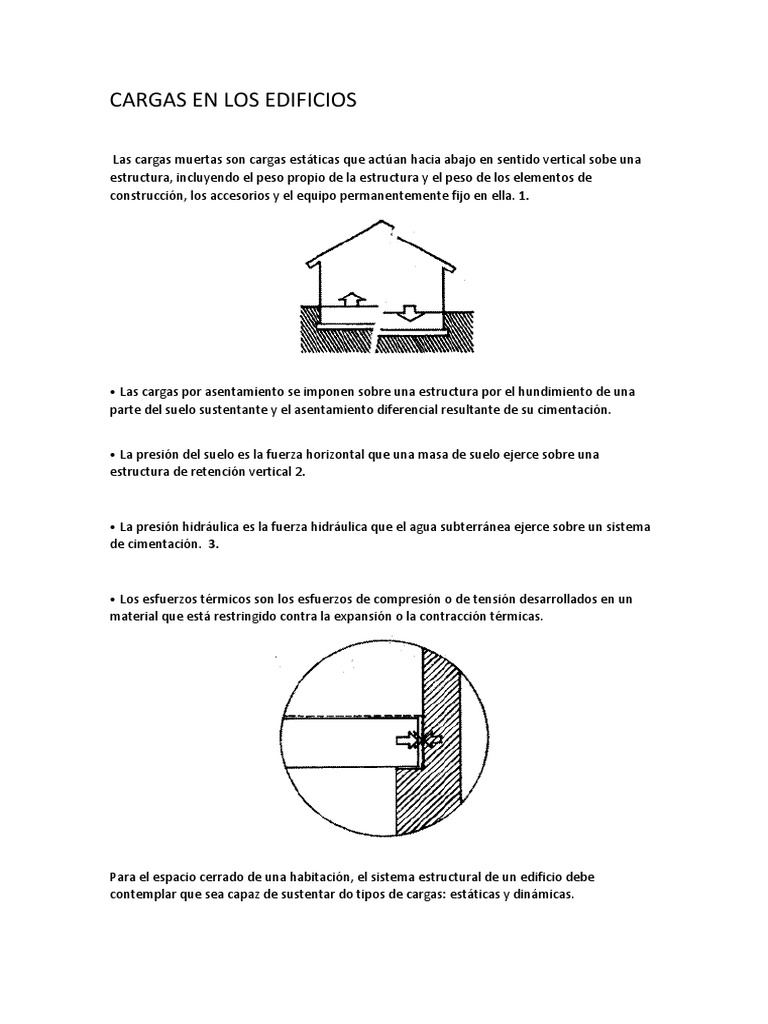 Cargas en Los Edificios | PDF | Fundación (Ingeniería) | Dinámica (Mecánica)