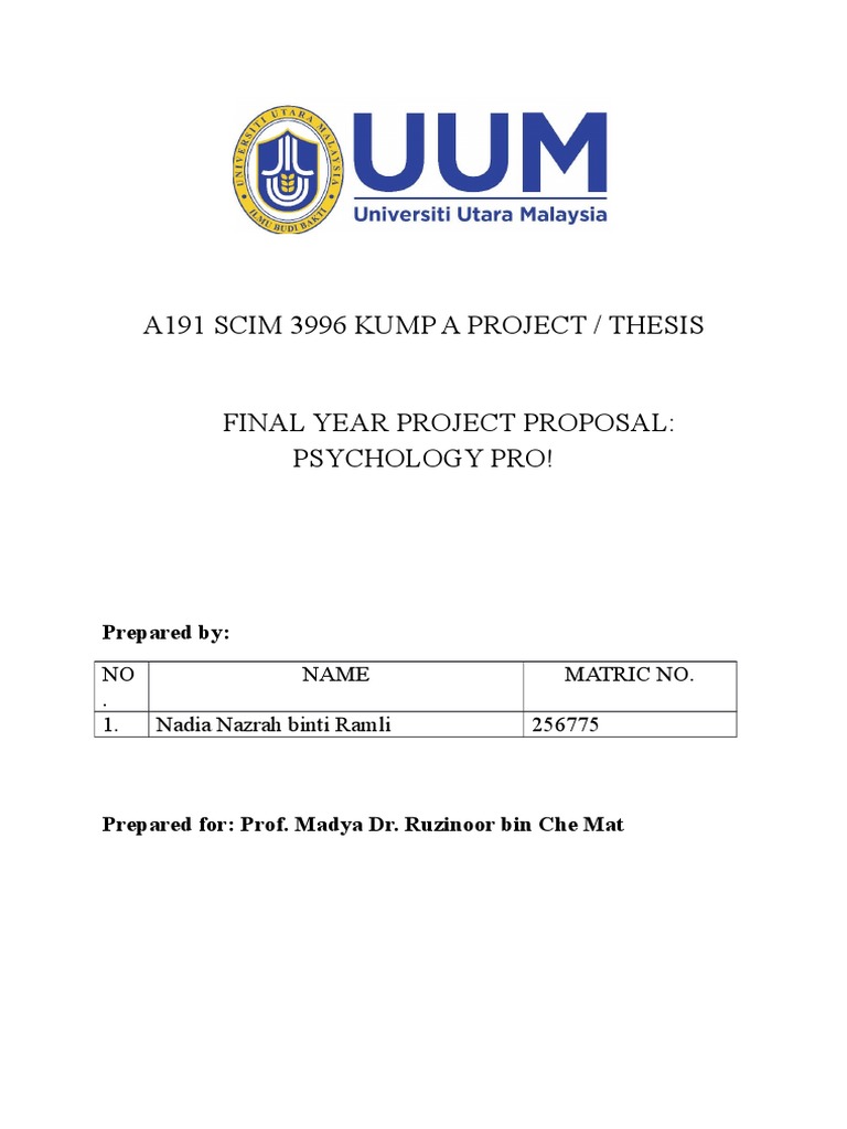 Proposal Fyp | PDF | Mental Disorder | Mobile App
