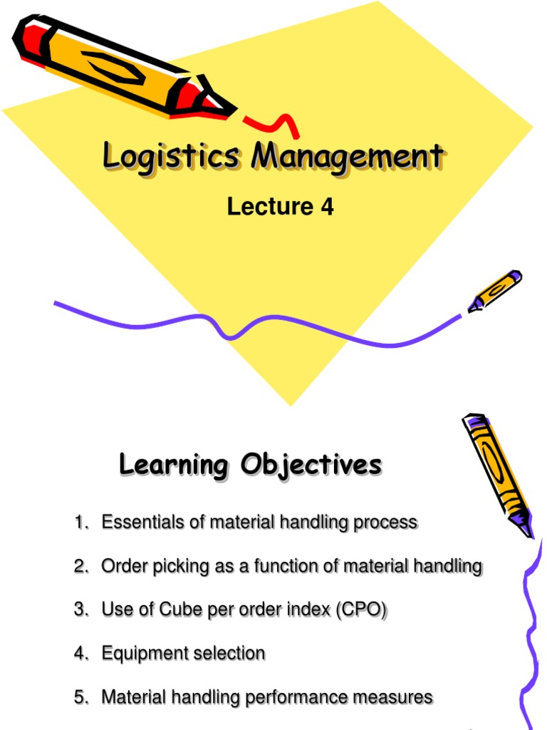 Lecture 4 Logistic | PDF | Warehouse | Logistics