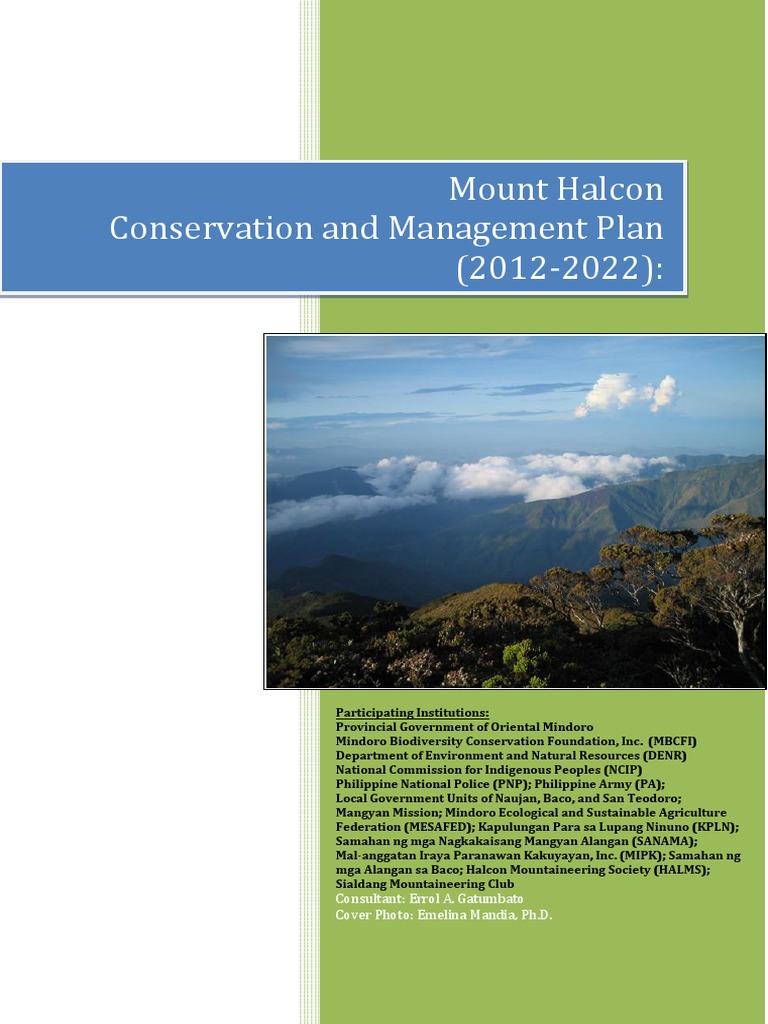 1 - MT - Halcon - Conservation - Management - Plan PDF | PDF ...
