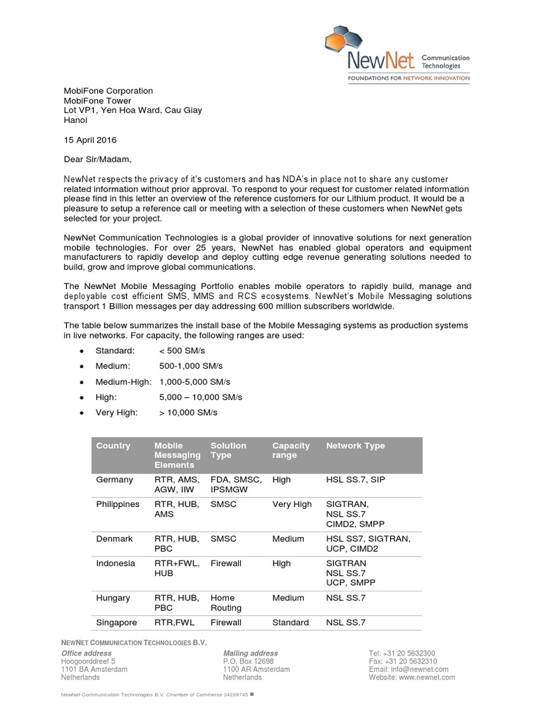 Lithium Reference Letter | PDF | Telecommunications | Electronics