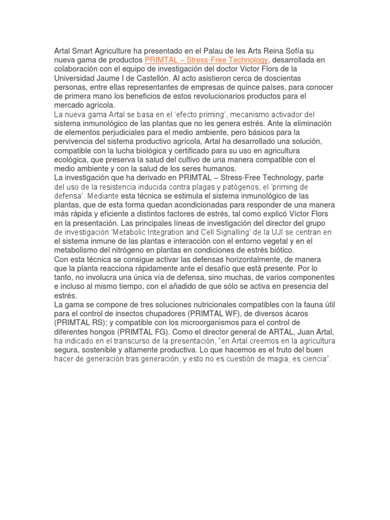 Efecto Priming | PDF | Sistema inmune | Agricultura