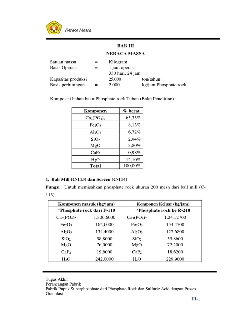 Neraca Massa PDF | PDF