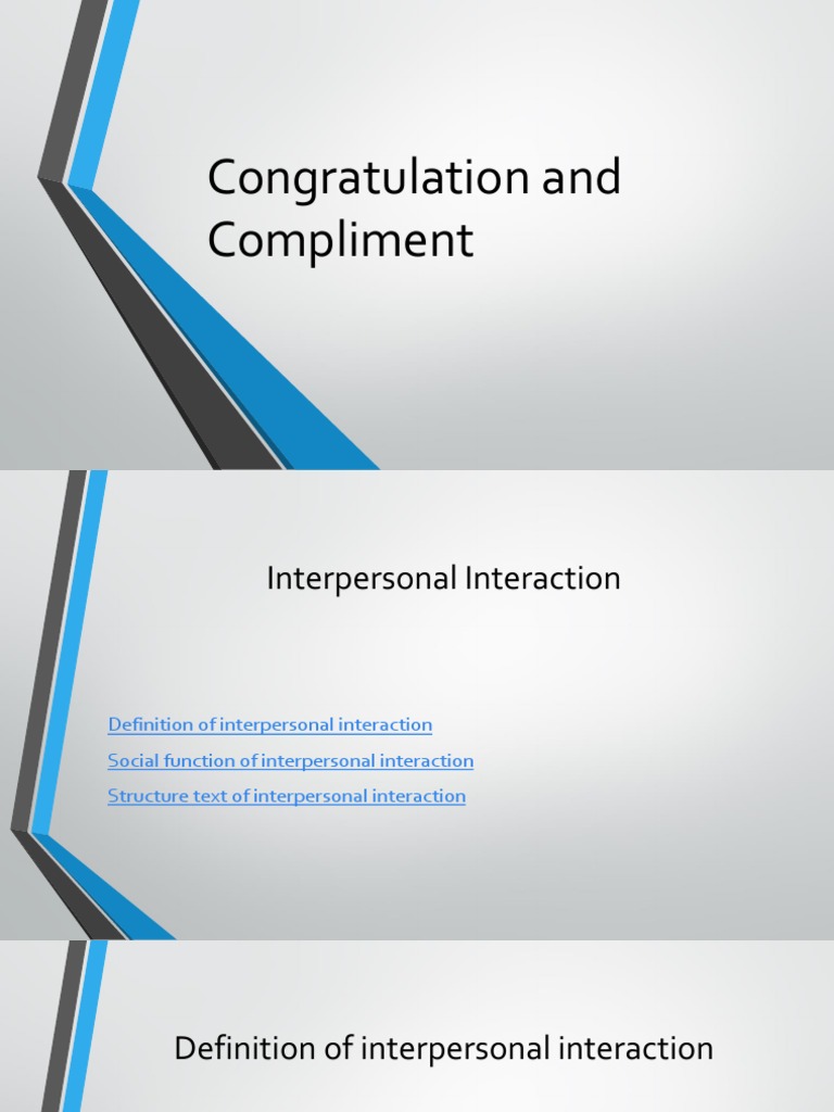 Expressions of Congratulation & Compliment | PDF | Human Communication ...