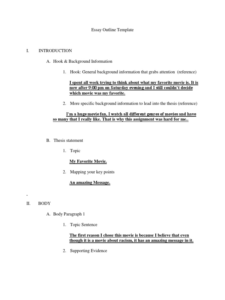 Exemplification Essay Outline Template | PDF | Essays | Racism