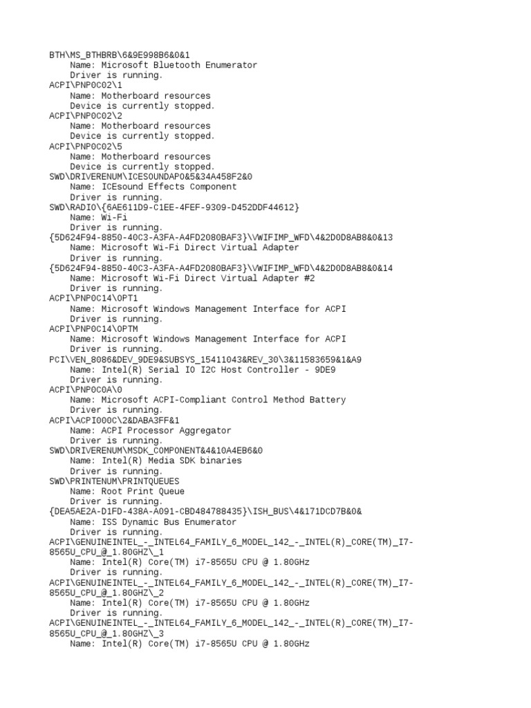 Devlist | PDF | Device Driver | Usb