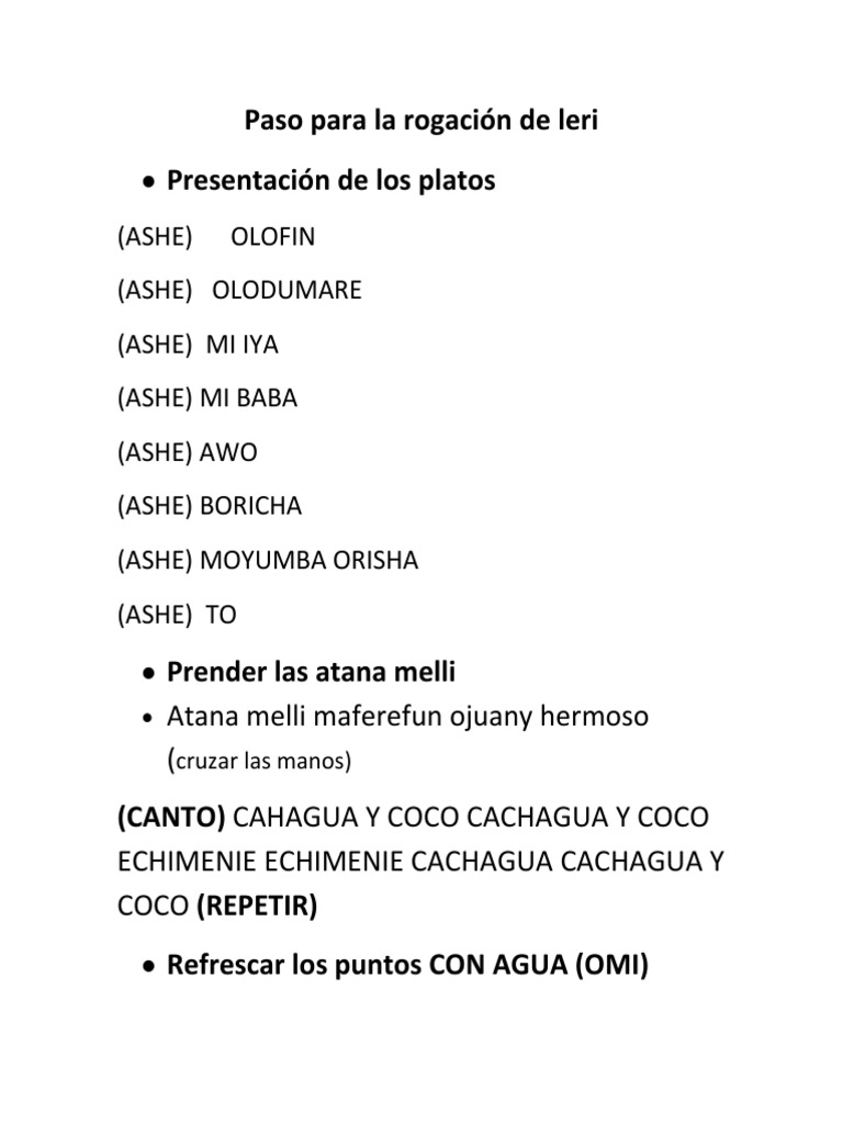 Pasos para la Rogación de Leri | PDF | Religión y creencia